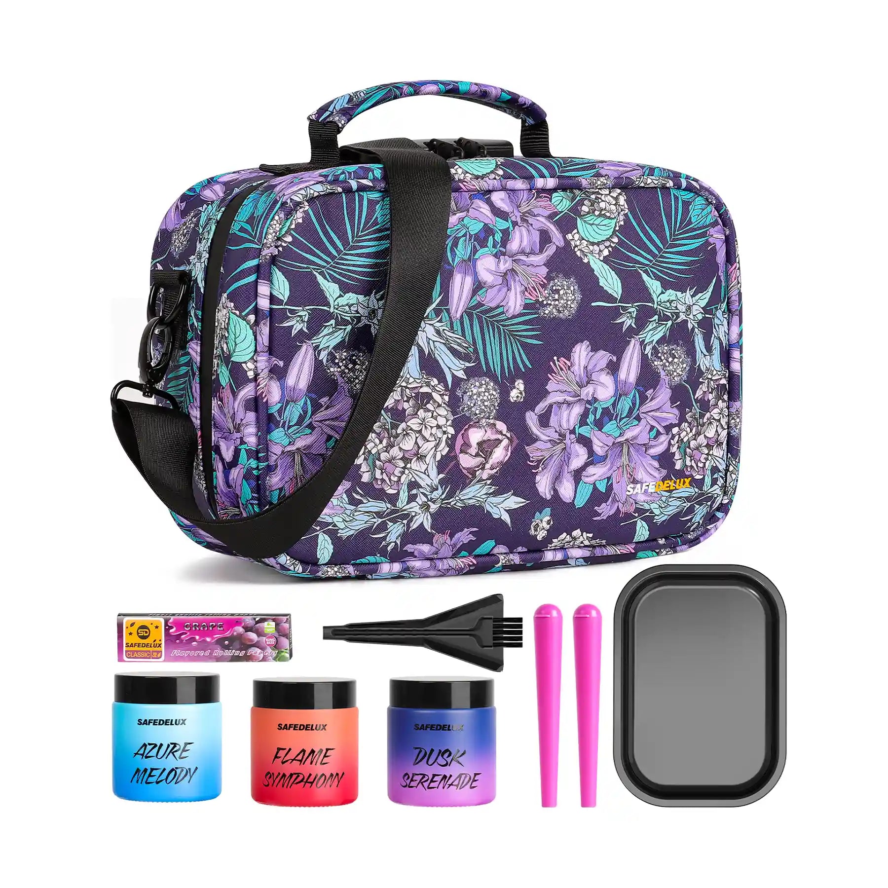 SafeDelux Lockable Smell Proof Cross Body Bag Kits 7x4x10" | Echoir ...