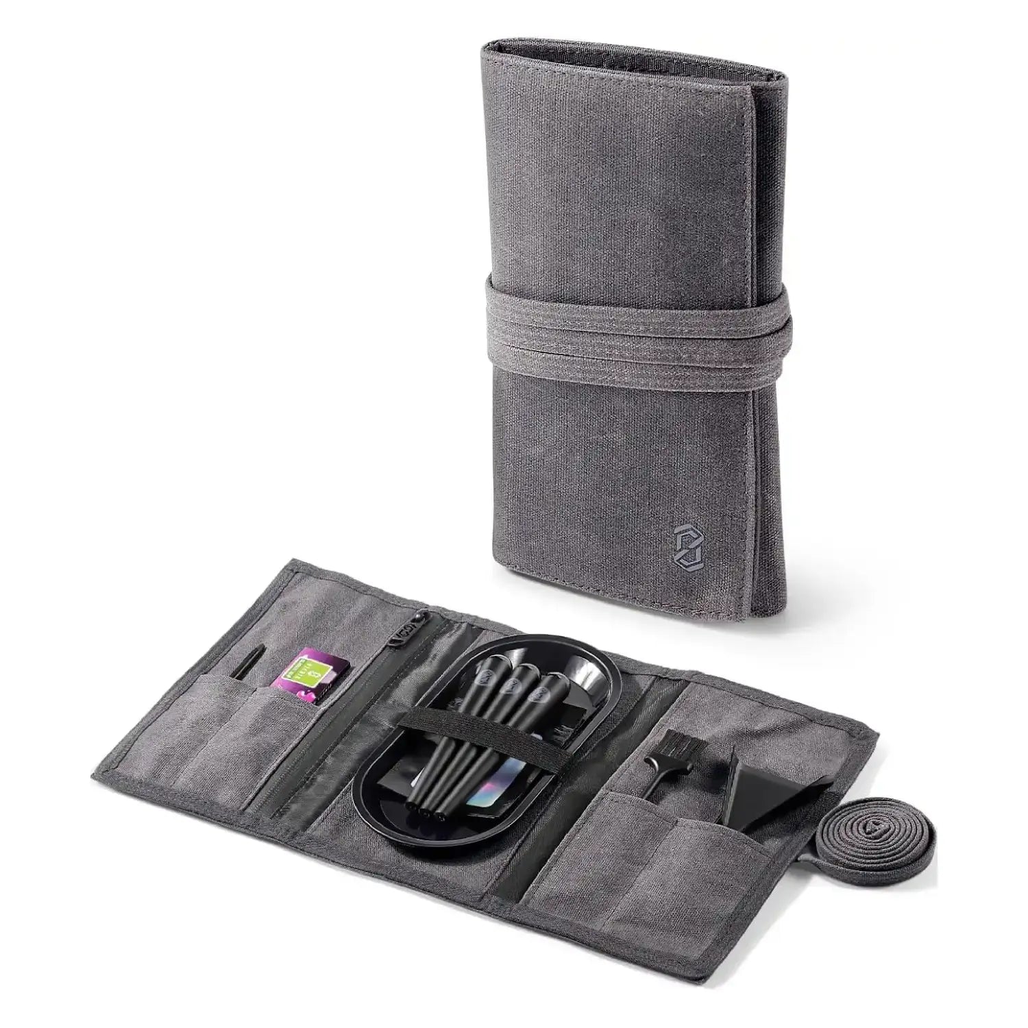 OZCHIN Folding Smell Proof Pouch Trifold Waxed Canvas Pocket Bag for ...